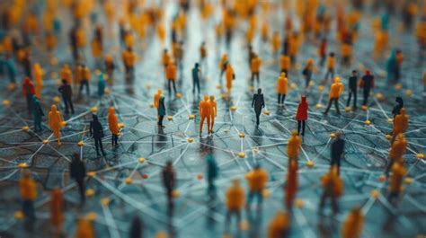 Social Network Visualization Premium AI Generated Image