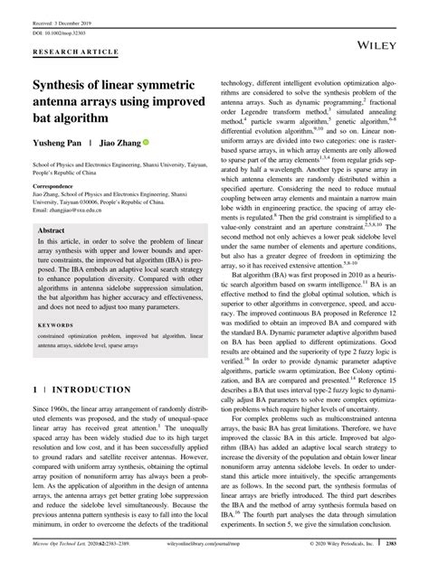 Synthesis Of Linear Symmetric Antenna Arrays Using Improved Bat