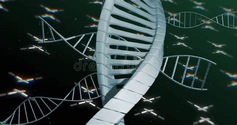 Processing Scientific Data Dna Strand And Binary Coding In Animation Sequence Stock Video
