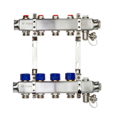 Комплект коллекторов Ридан Ssm 4r Set с кронштейнами 4 контура купить в интернет магазине