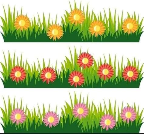 หมีโปรเด็ด 🌿แจกภาพพุ่มหญ้าดอกไม้แต่งขอบบอร์ด🍃