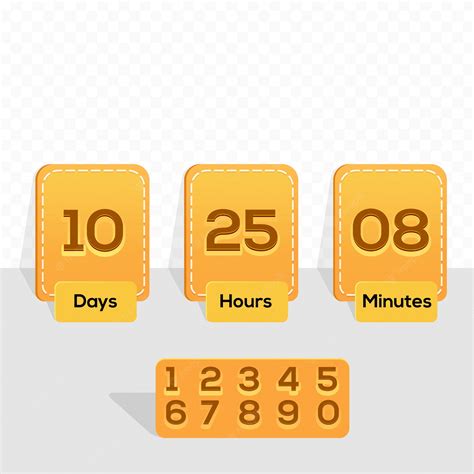 Premium Vector Countdown Web Site Flat Template Digital Clock Timer