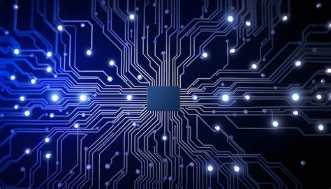 Circuit Isolated With White Highlights Premium AI Generated Image