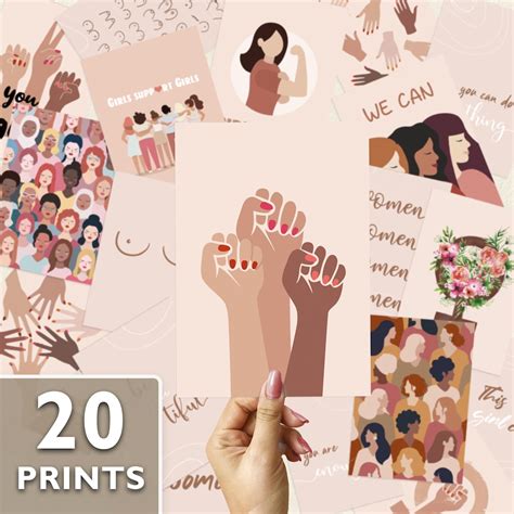 Set Feminist Posters Collage Kit Feminist Gallery Wall Set Nursery