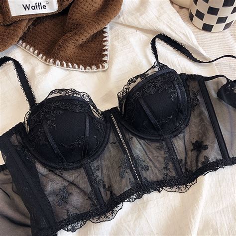 Lace Bustier 2 Piece Lingerie Set