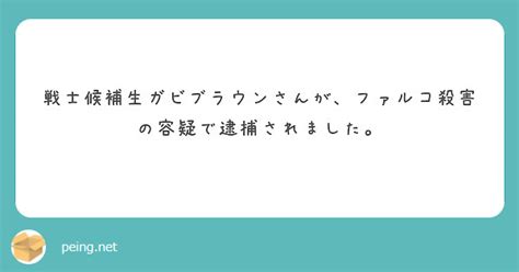 戦士候補生ガビブラウンさんがファルコ殺害の容疑で逮捕されました Peing 質問箱