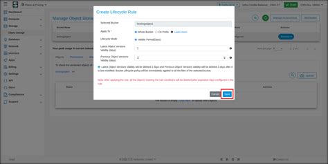 Actions On Object Storage E2E Cloud