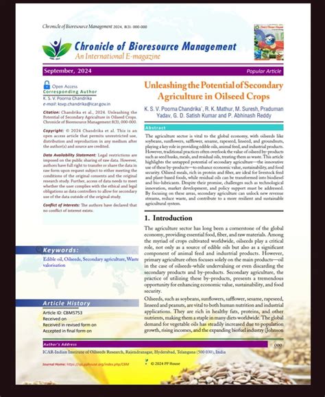 Abhinash Reddy Pandilla On Linkedin Secondaryagriculture Agriculture