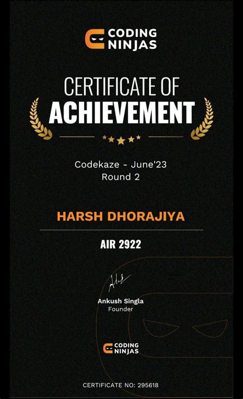 Harsh Dhorajiya On Linkedin Connections Rank Dsa Placements