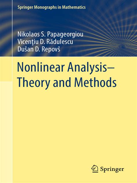 Nonlinear Analysis Theory And Methods 2019 Pdf Mathematical Analysis Calculus Of Variations