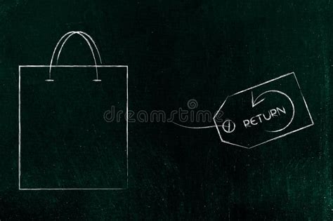 Return Policy And Unsuccessful Products Return Label With Arrow Next
