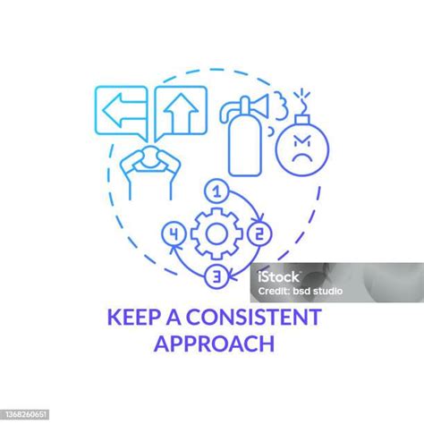 Keep Consistent Approach Blue Gradient Concept Icon Stock Illustration Download Image Now Istock