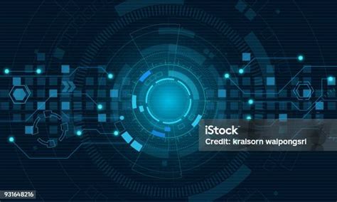 Sci Fi 미래의 사용자 인터페이스 Hud 기술 추상 배경 벡터 일러스트 레이 션 배경 주제에 대한 스톡 벡터 아트 및 기타 이미지 배경 주제 테크놀로지 데이터
