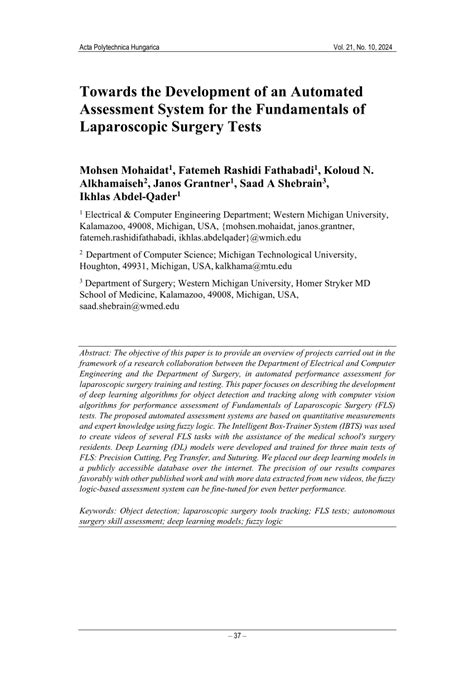 Pdf Towards The Development Of An Automated Assessment System For The Fundamentals Of