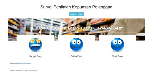 Source Code PHP Survei Kepuasan Pelanggan Berbasis Web Dengan CI