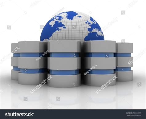 3d Rendering Database Storage Network Concept Stock Illustration 732266857 Shutterstock