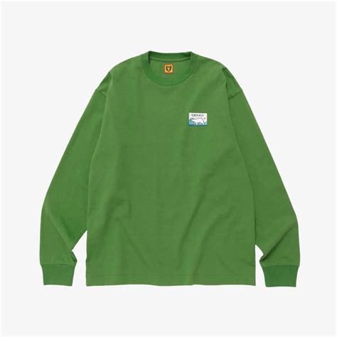 휴먼 메이드 그래픽 롱슬리브 티셔츠 그린 Human Made Kream 휴먼 메이드 그래픽 롱슬리브 티셔츠 그린 Human Made Kream