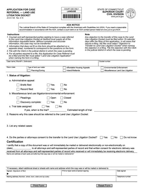 Connecticut Application Docket Fill Out And Sign Online Dochub