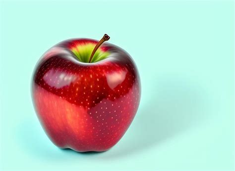 Premium Photo A Red Apple With White Dots On It
