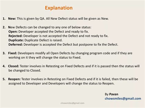 Defect Life Cycle And Defect Status Life Cycle PPTX