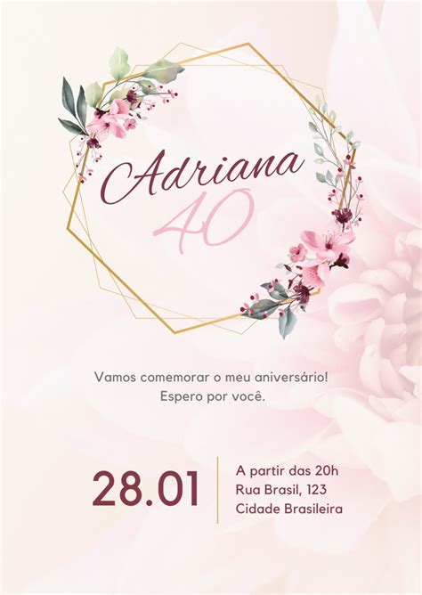 Convite Digital 40 Anos Elo7 Produtos Especiais