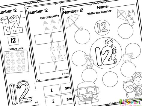 Number 12 Worksheet Preschool Number Sense Worksheets Number
