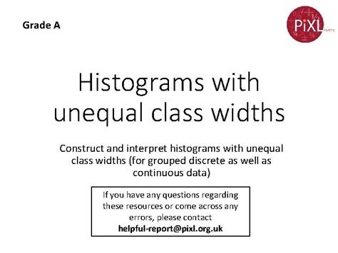 Grade A Histograms With Unequal Class Widths Construct