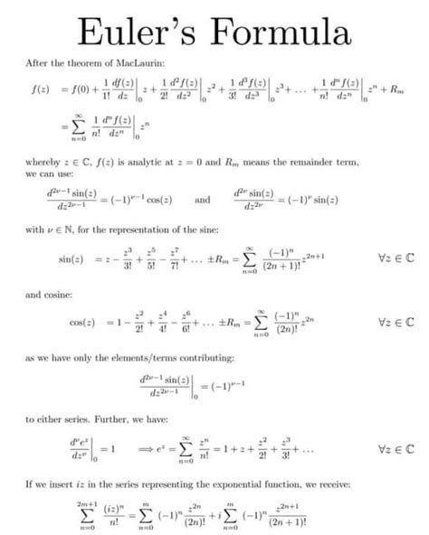 What Is Eulers Formula And Applications Of Mathematics