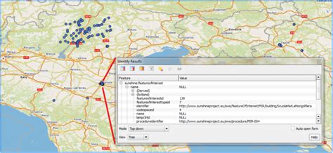 Sensor Locations Blue Dots And Identifiers Attributes In The Table