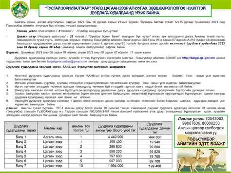 “ТУСГАЙ ЗОРИУЛАЛТААР” УГАЛЗ ЦАГААН ЗЭЭР АГНУУЛАХ ЗӨВШӨӨРӨЛ ОЛГОХ