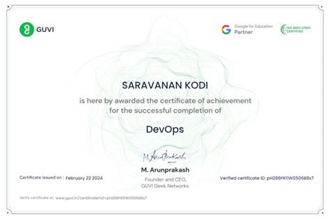Saravanan Kodi On Linkedin I Am Thrilled To Share That I Have