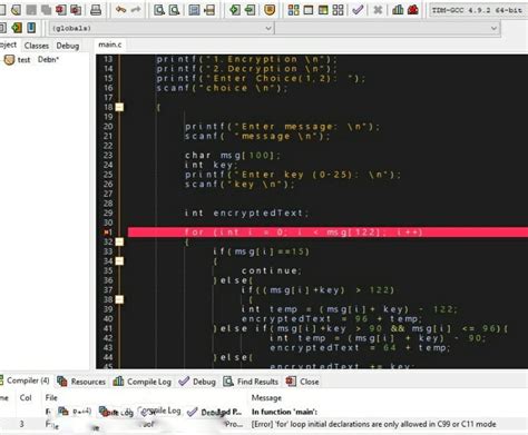 Error ‘for Loop Initial Declarations Are Only Allowed In C99 Mode Or