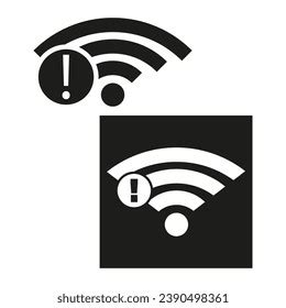 Network Warning Icon Wifi Error Wrong Stock Vector Royalty Free 2390498361 Shutterstock