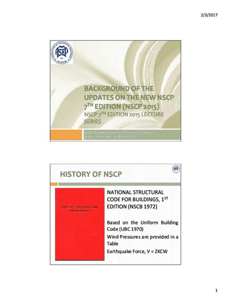 History Of Nscp Pdf