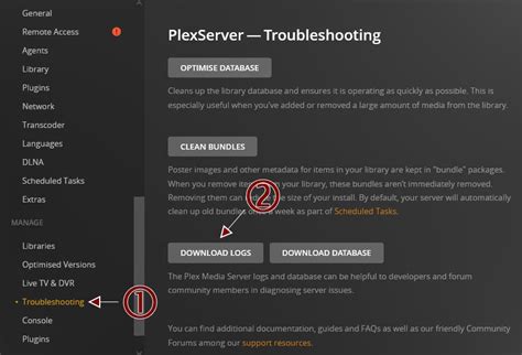 How To Download The Plex Log Files Plexopedia How To Download The Plex Log Files Plexopedia