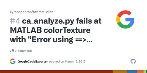 Caanalyzepy Fails At Matlab Colortexture With Error Using Read · Issue 4 · Kyraocean