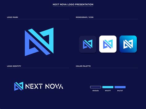 Next Nova Logo Design Behance