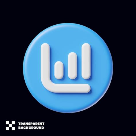 Premium Psd Bar Chart Statistics Analysis Icon In 3d Render