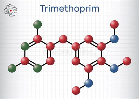 Trimethoprim Tmp Molecule Antibiotic Used To Treat Of Infections Of