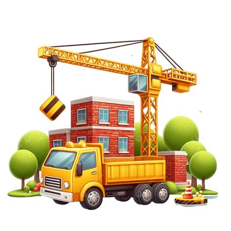 Sitio De Construcción De Dibujos Animados