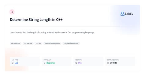 Determining String Length In C Labex