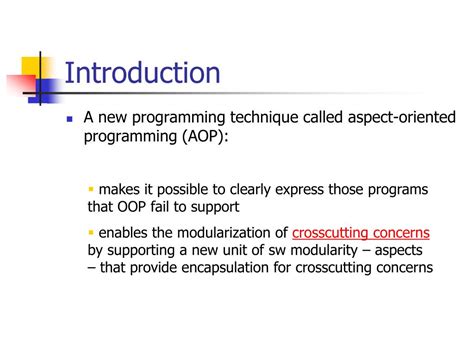 Ppt Aspect Oriented Programming Powerpoint Presentation Free