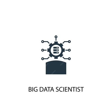Premium Vector Big Data Scientist Icon Simple Element Illustration Big Data Scientist Symbol