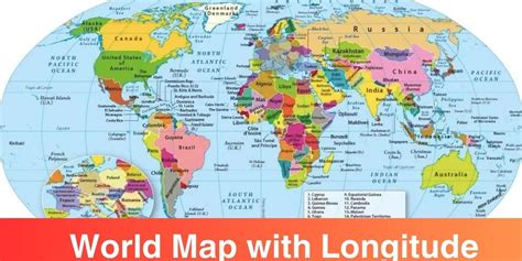Printable Map Of The World With Latitude And Longitude Lines Pdf