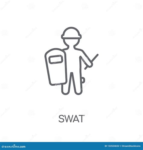 Swat Linear Icon Modern Outline Swat Logo Concept On White Back Stock