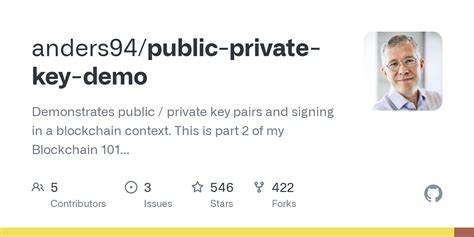 github anders94 public private key demo demonstrates public private key pairs and signing
