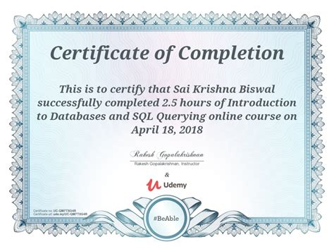 sai krishna biswal on linkedin completion certificate for introduction