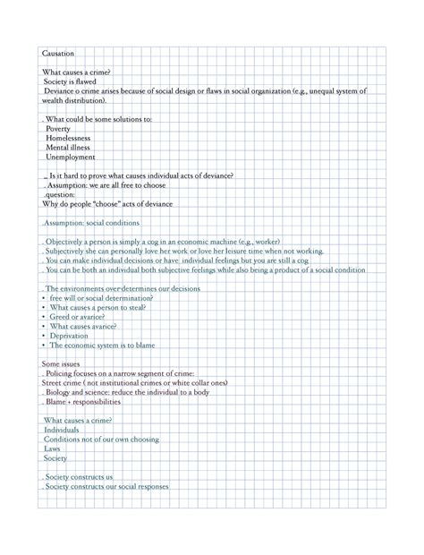 Causation Lecture Notes Causation What Causes A Crime Society Is