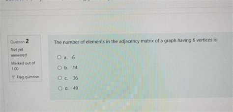Solved Question Given The Following Adjacency Matrix Chegg