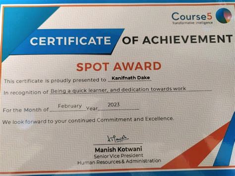 Kanifnath Dake On Linkedin Spotaward Course5i Team Gratitude